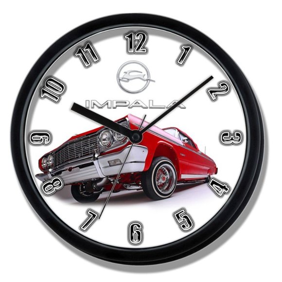 Clock | Wall Decor | 964 Chevrolet Impala Lowrider Red Clock New | Poshmark